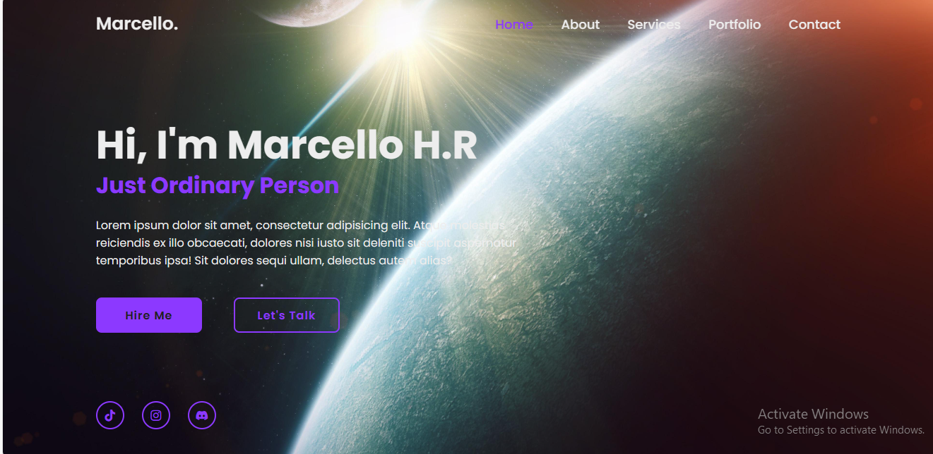 Responsive Personal Portifolio Website Design | Marcello